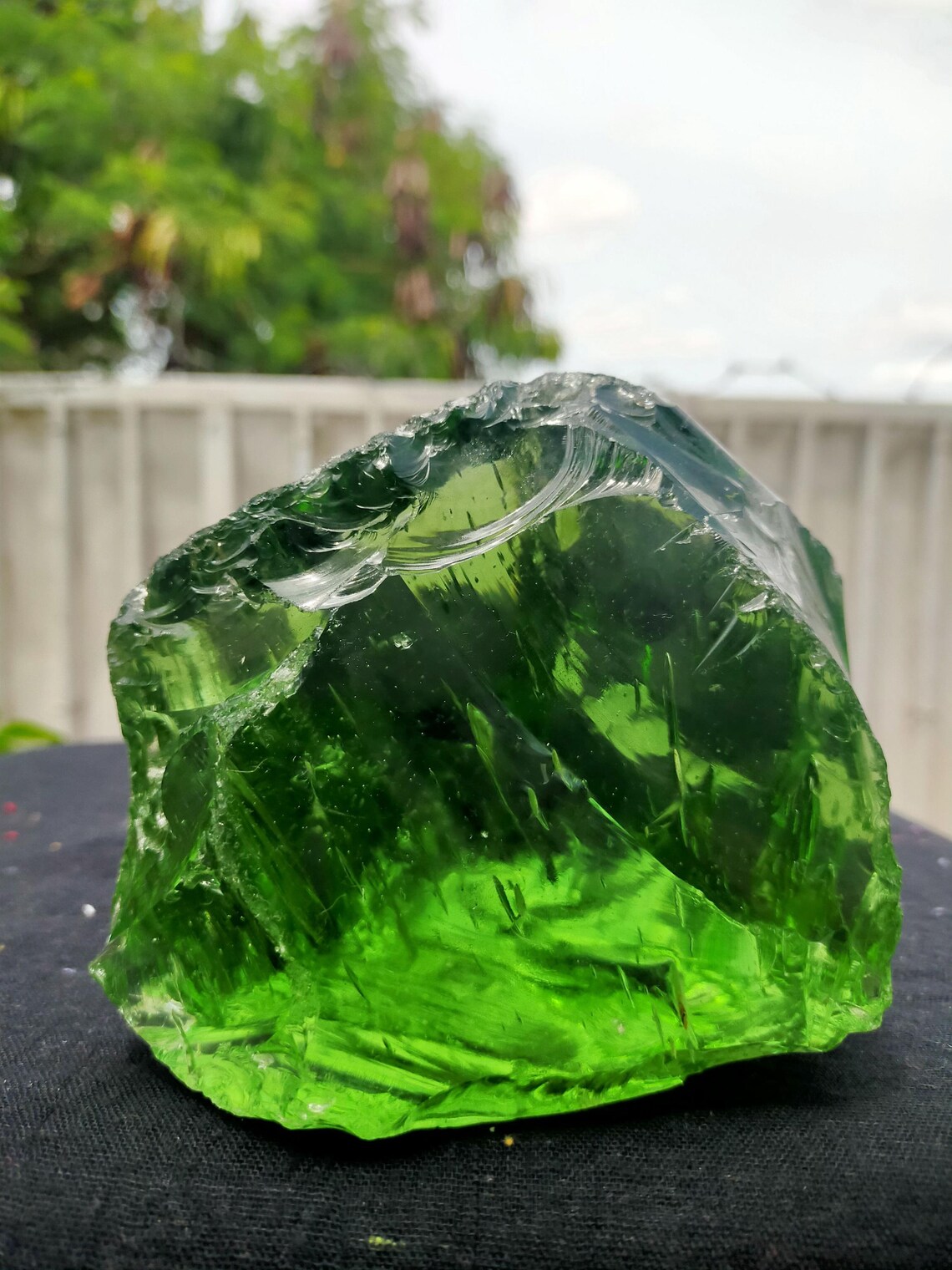 Pair of Light Green Andara Volcanic Crystal Glass Rough 2,2kg - Etsy