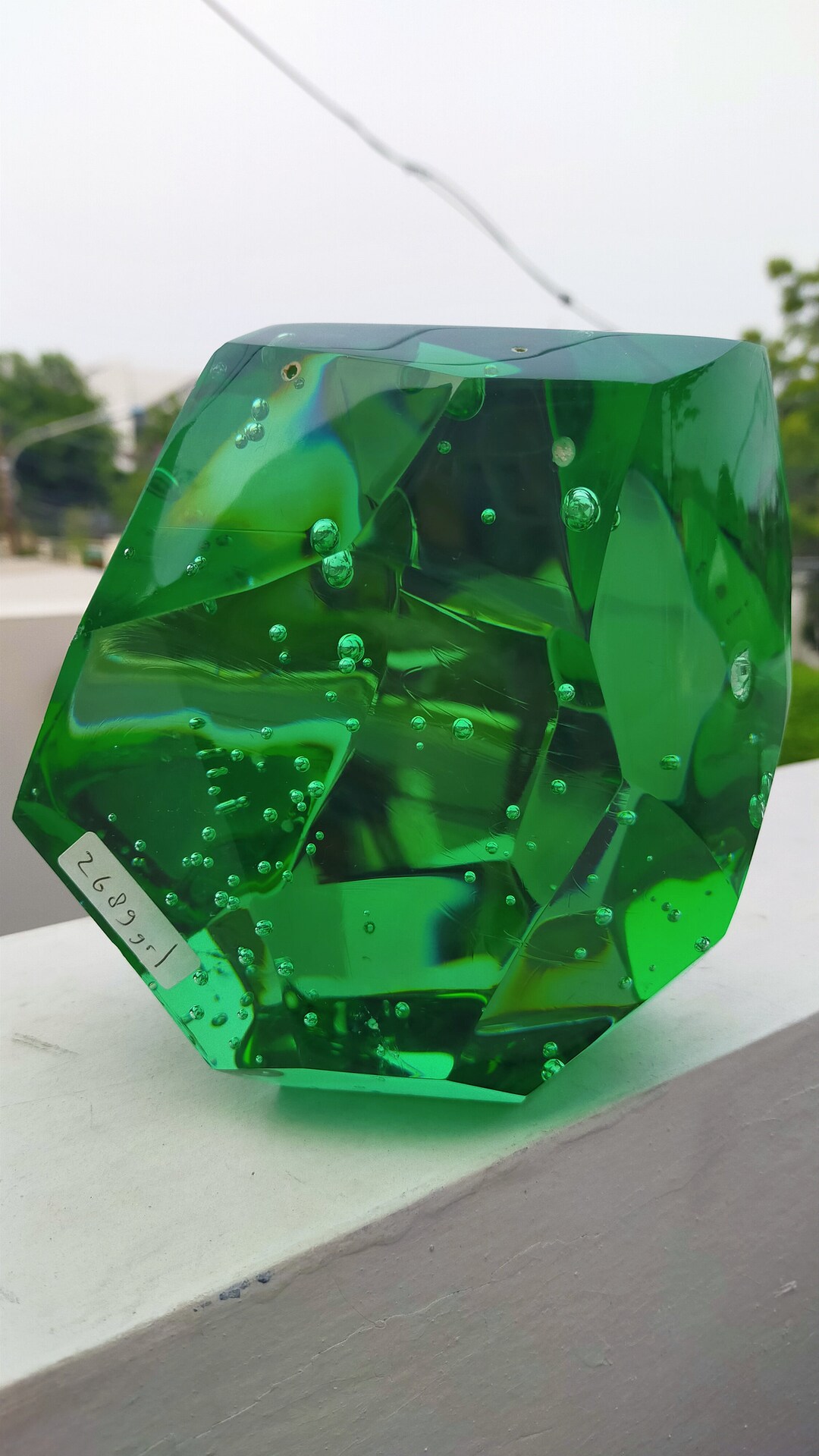 Emerald Green Andara Monatomic Crystal Glass Cutting Polished 2,6kg - Etsy