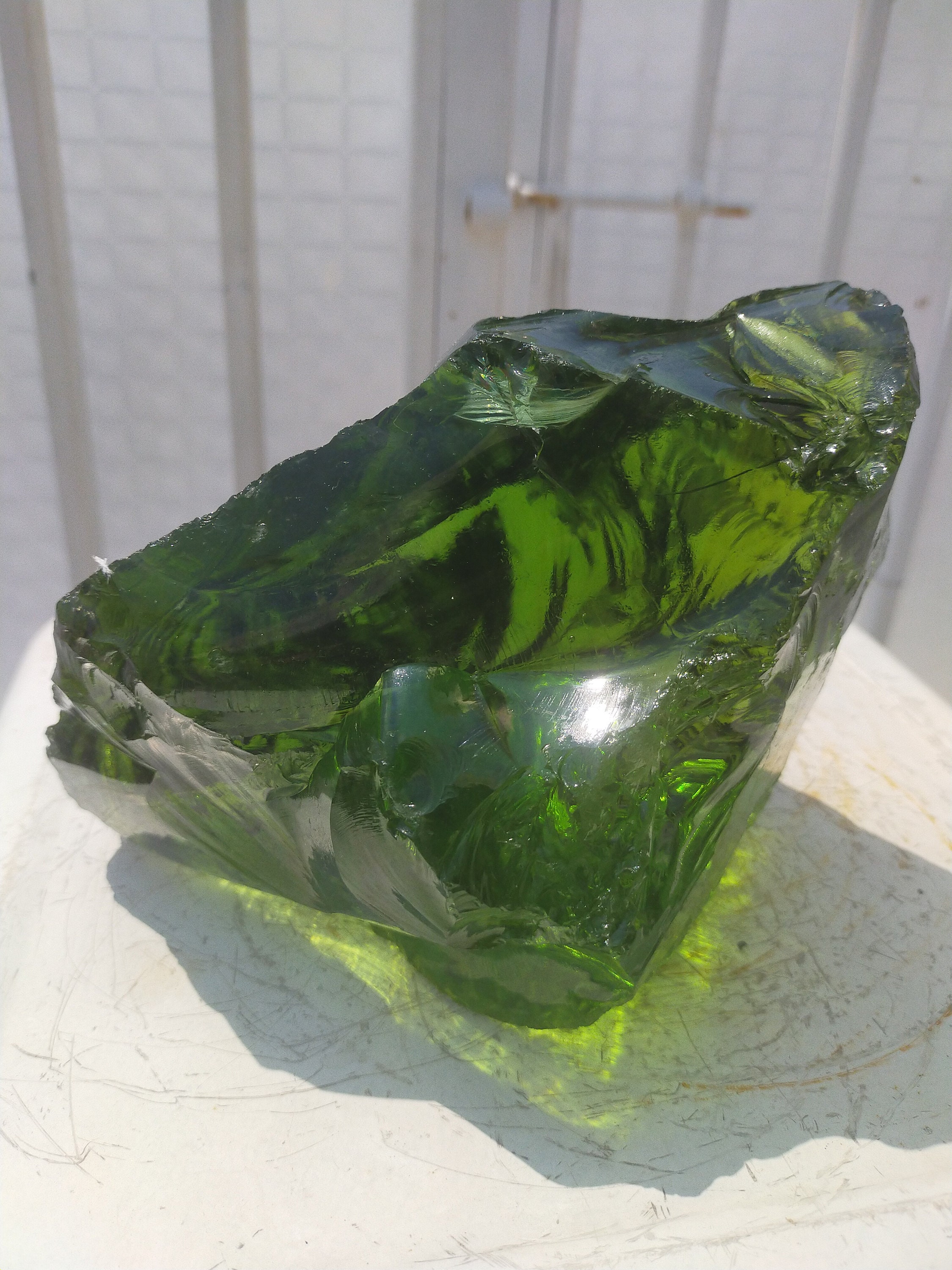 Shining Olive Green Andara Volcanic Crystal Glass Rough 4kg - Etsy