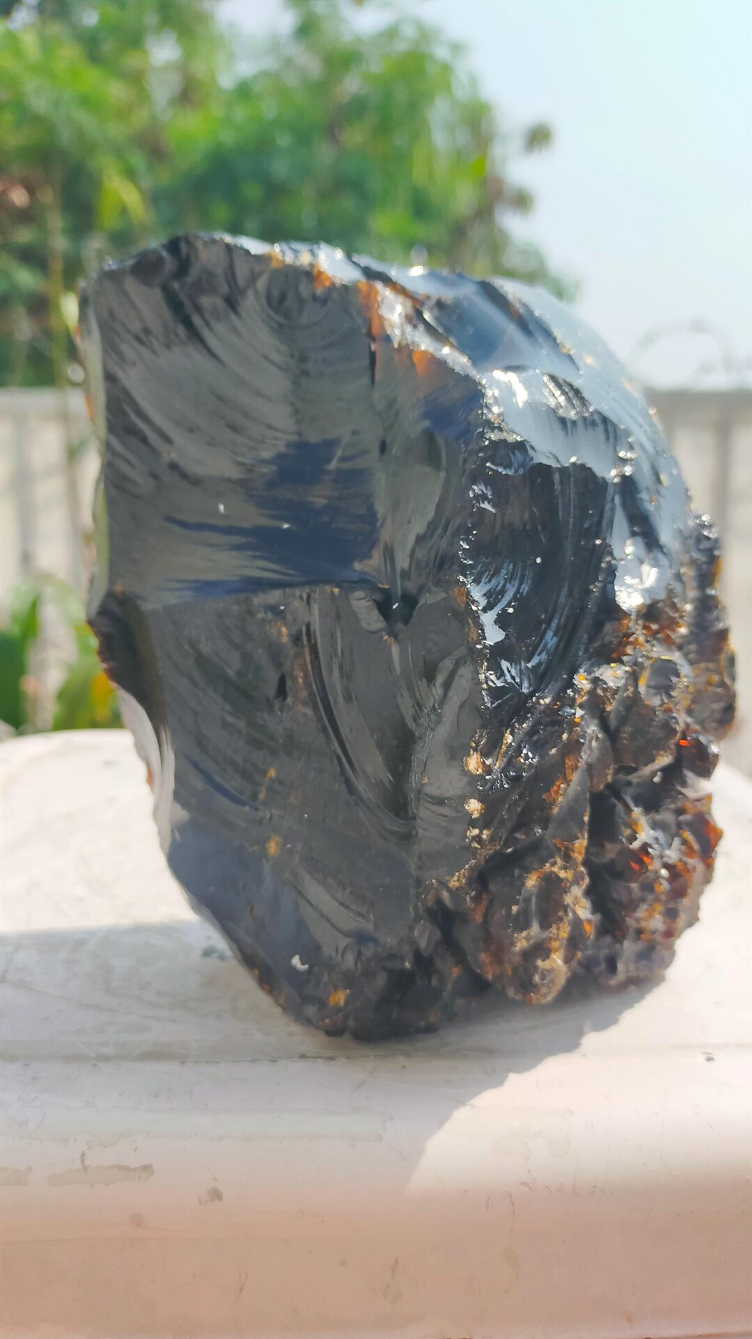 Black Red Tea Andara Volcanic Crystal Glass Rough 2,75kg - Etsy