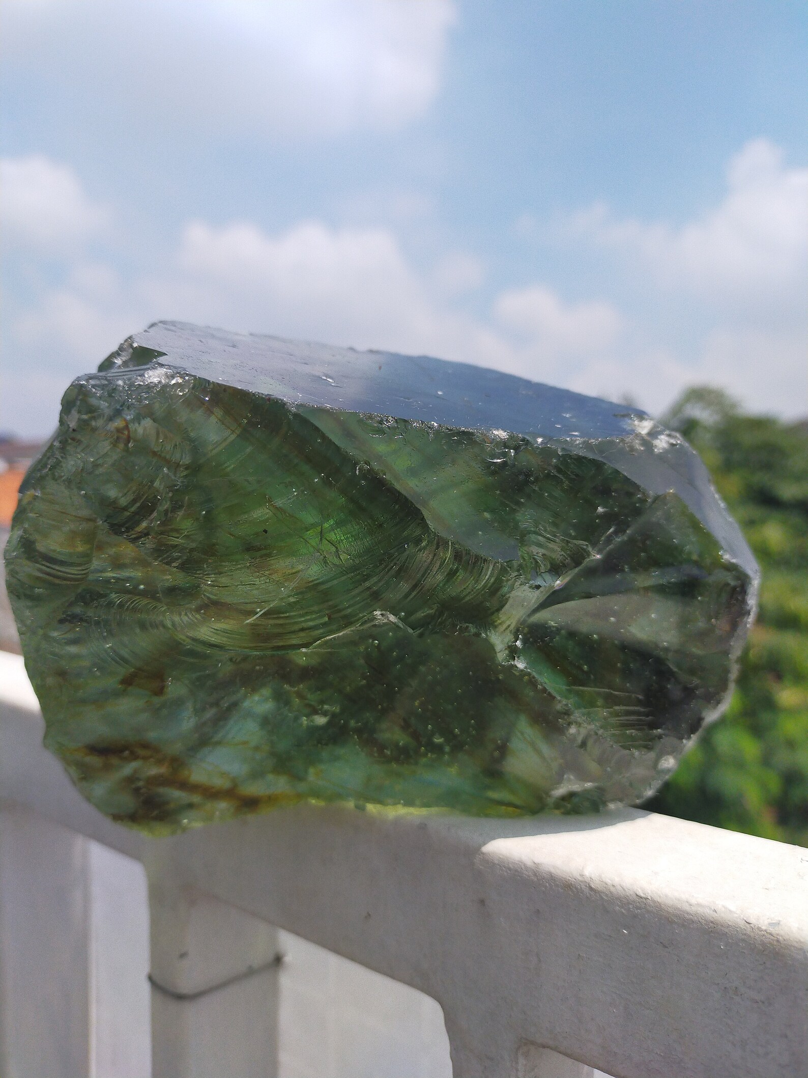 Light Green Andara Volcanic Crystal Glass Rough 2.1kg | Etsy