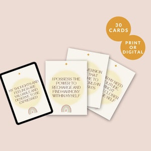 30 Digital Affirmation Cards for Introverts, Digital Download, PDF ...
