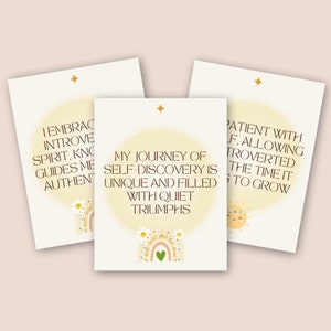 30 Digital Affirmation Cards for Introverts, Digital Download, PDF ...