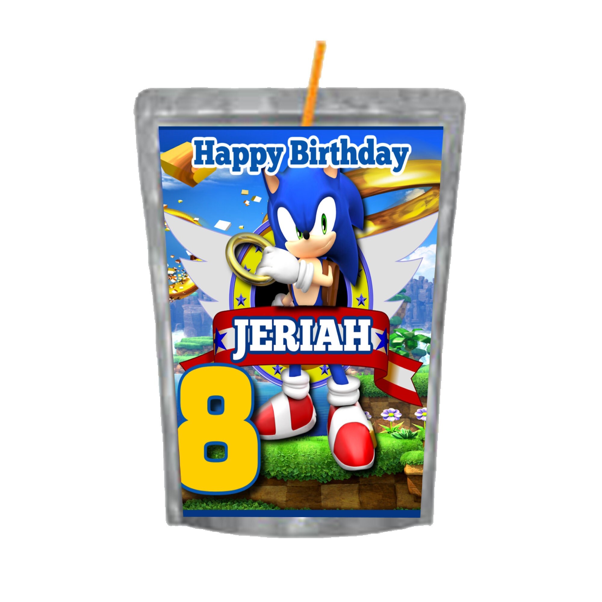 Sonic Party Sonic Capri Sun Sonic Birthday Sonic Party - Etsy