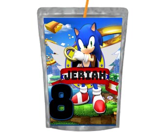 Sonic Party Sonic Capri Sun Sonic Birthday Sonic Party Favors ...
