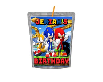 Sonic Party Sonic Capri Sun Sonic Birthday Sonic Party Favors ...