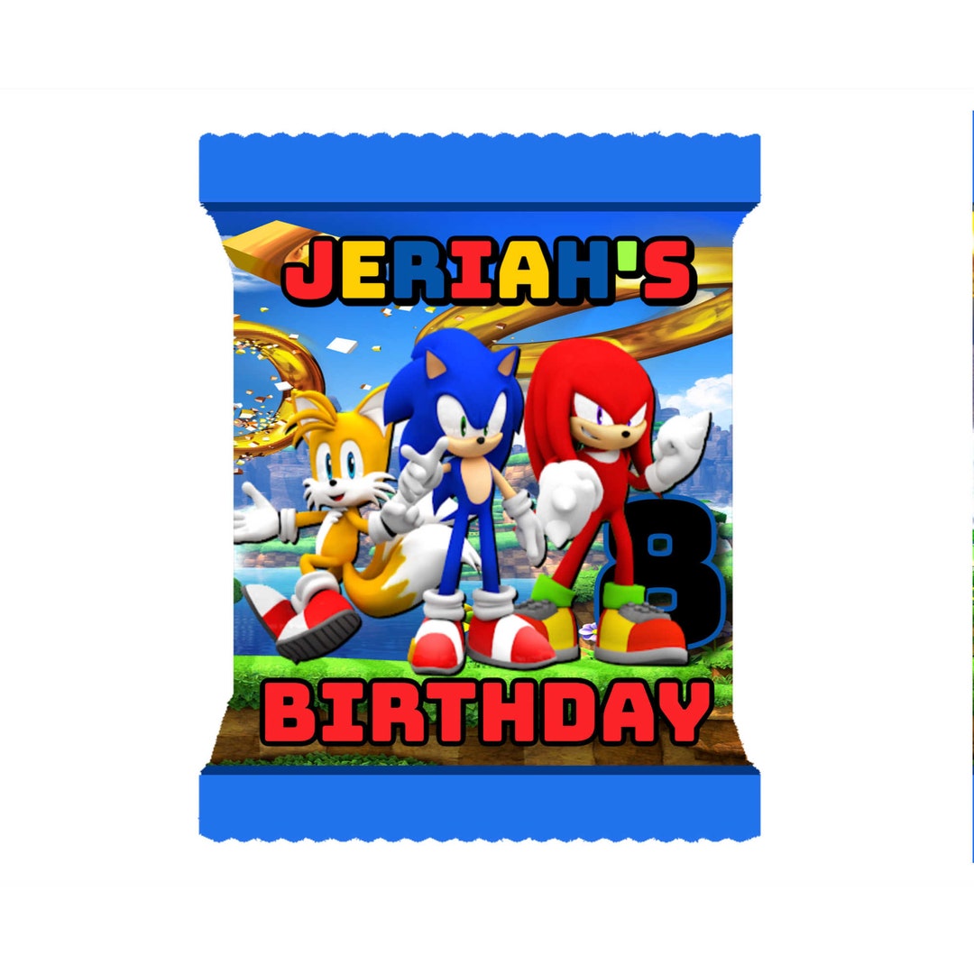 Buy Sonic Party Sonic Chip Bag Sonic Crisp Packet Sonic Birthday Sonic ...