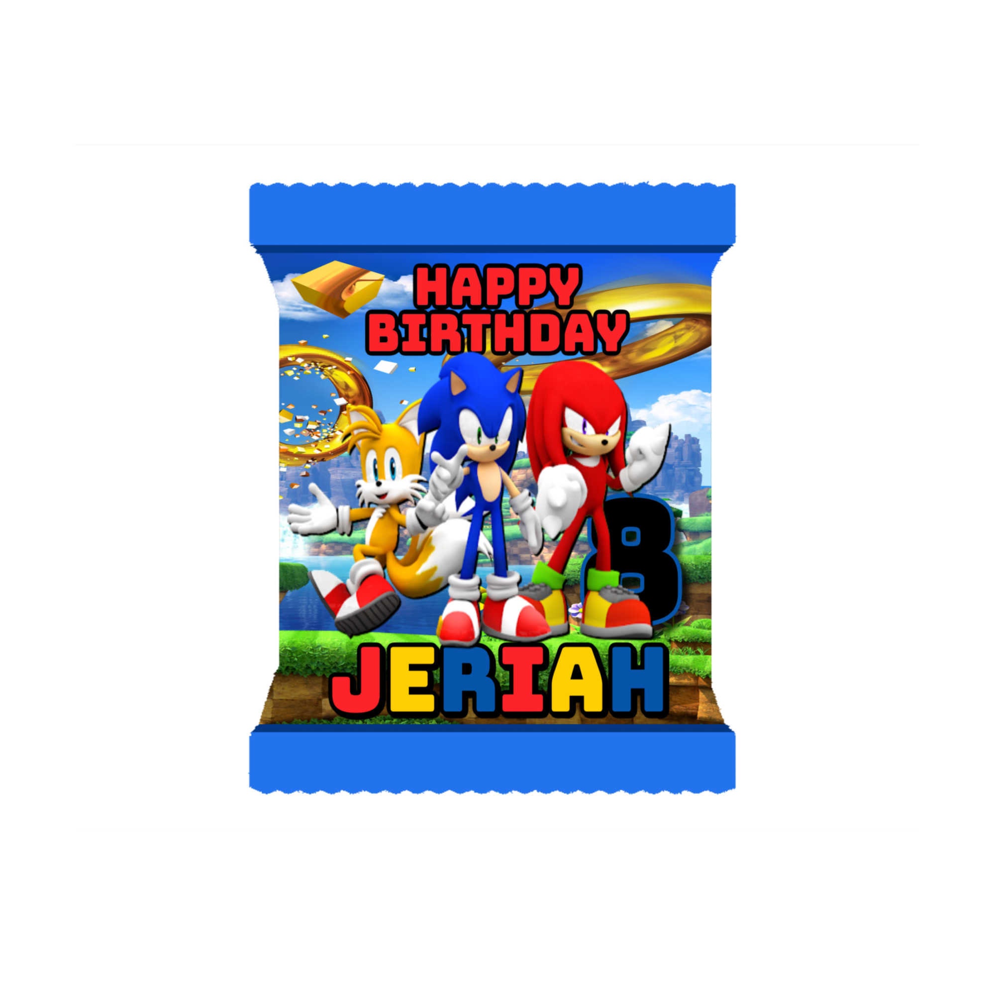 Sonic Party Sonic Chip Bag Sonic Crisp Packet Sonic Birthday Sonic ...