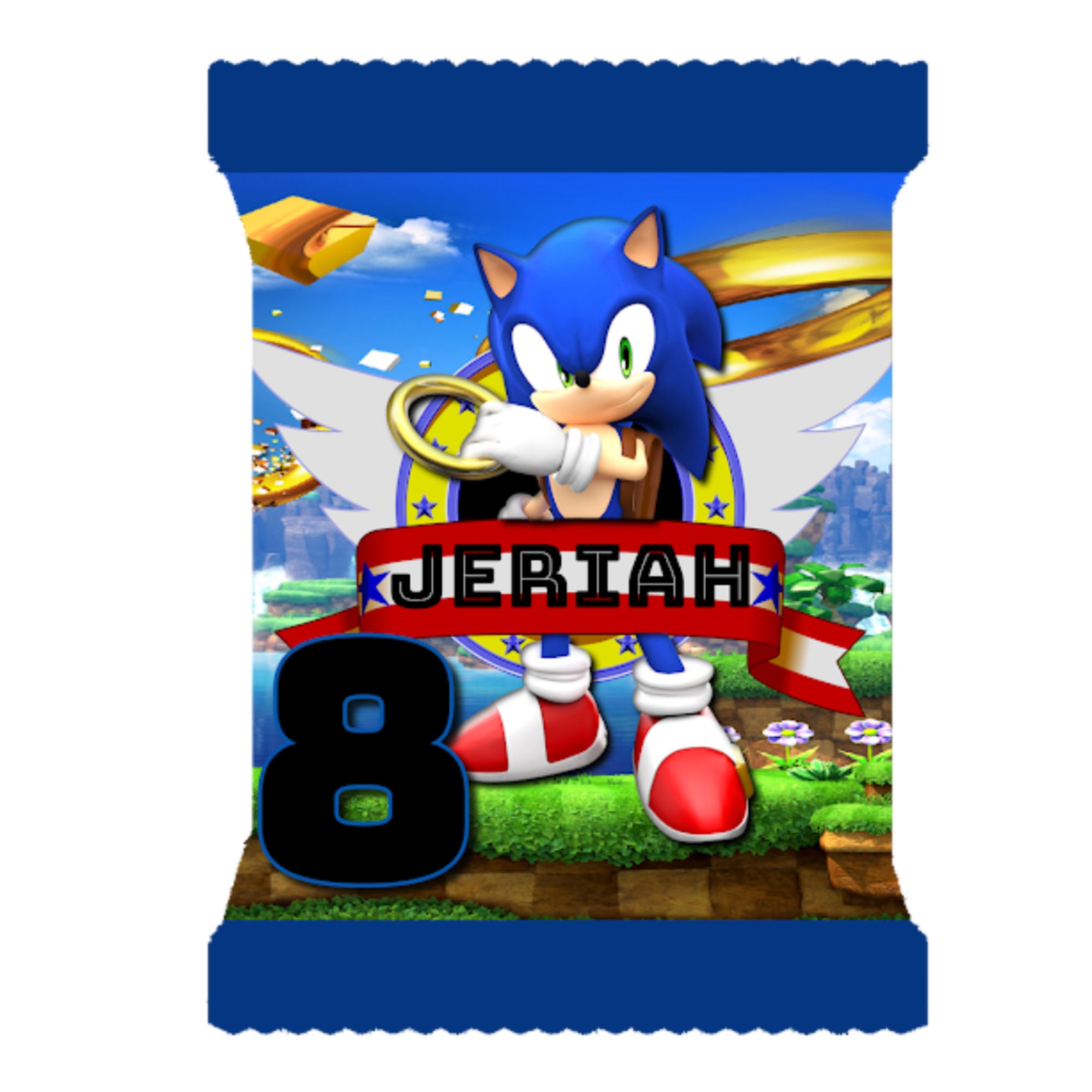 Sonic Party Sonic Chip Bag Sonic Crisp Packet Sonic Birthday Sonic ...