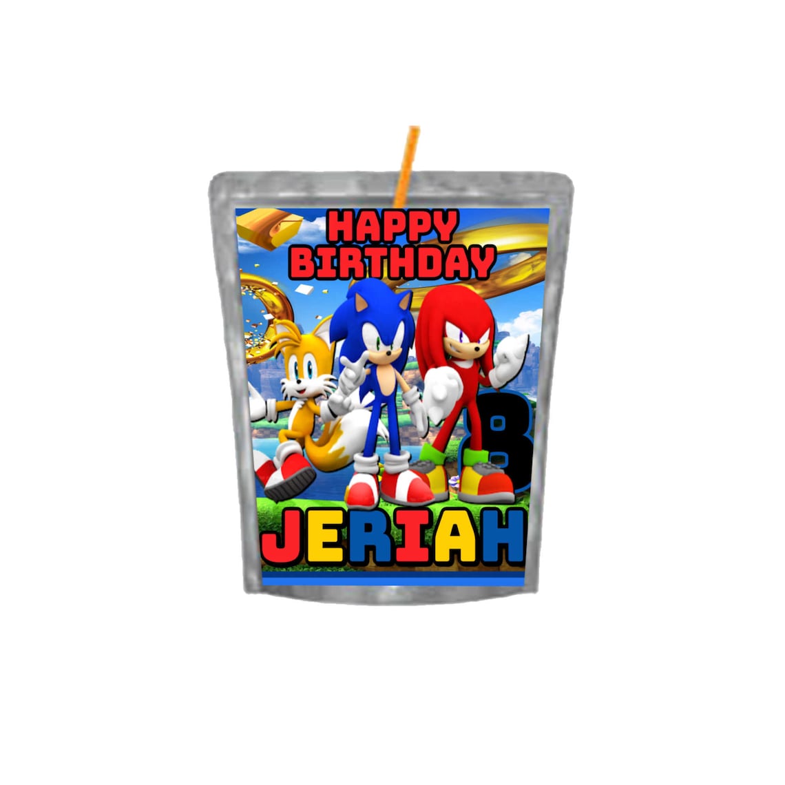 Sonic Party Sonic Capri Sun Sonic Birthday Sonic Party | Etsy