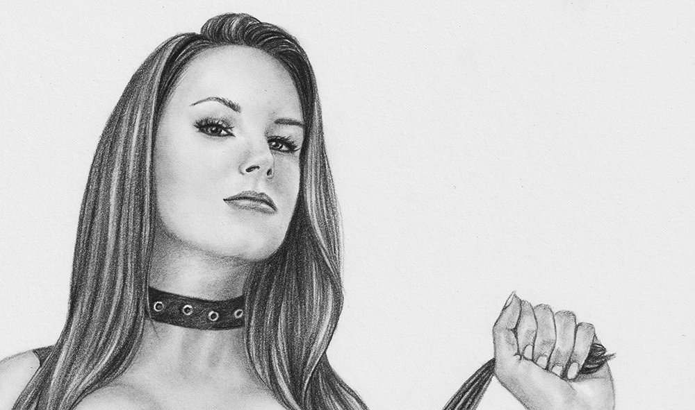 Dominatrix Art PRINT of Original Art Hand Drawing 187, Nudeartcrafts ...