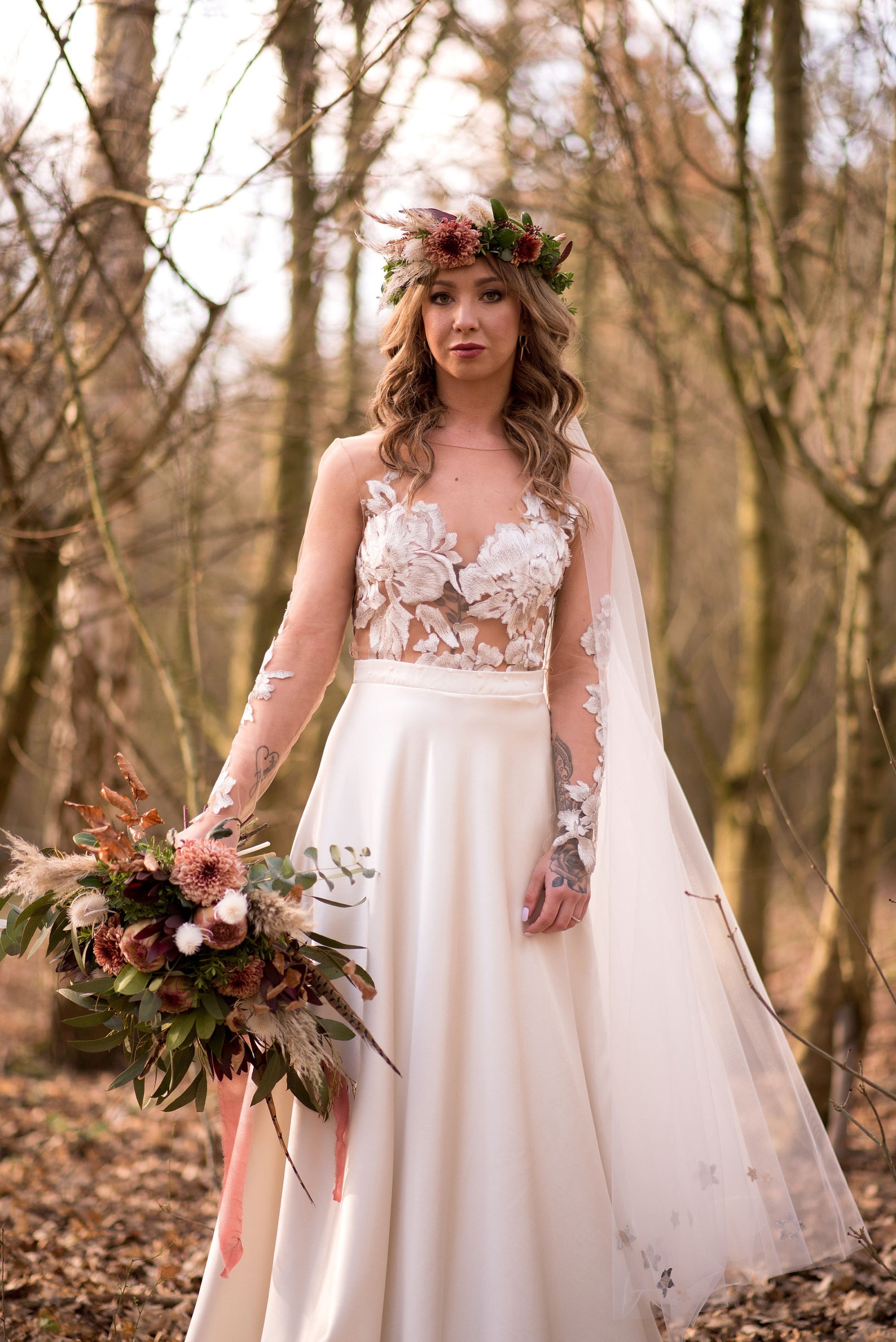 LORA Wedding Gown. Original Bal Gown. Vintage Inspired. Long Sleeves ...