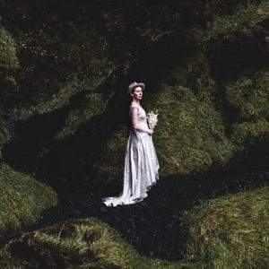 NOVA - Dress in Embroidered Tulle With Moons, Stars and Pegasus. Boho ...