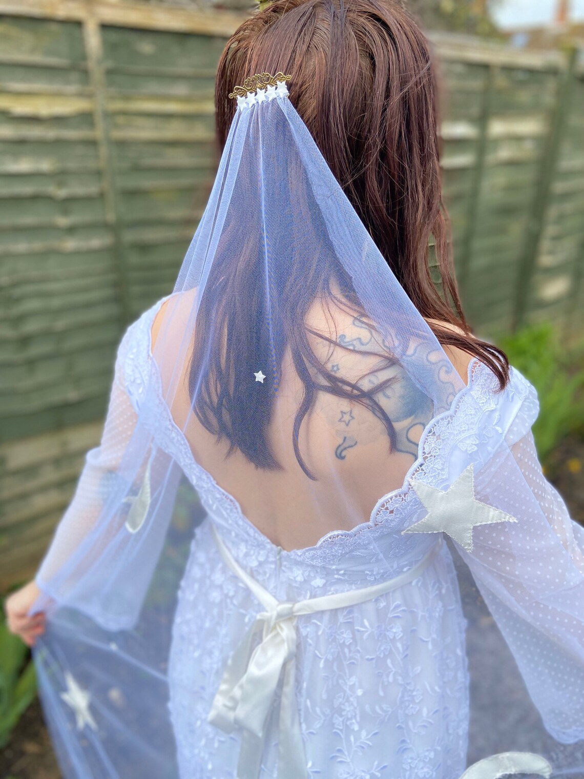 Celestial Chapel Veil. Bridal Veil. Boho Veil. Star Moons - Etsy