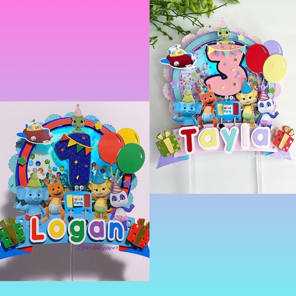 Word Party Cake Topper - Etsy