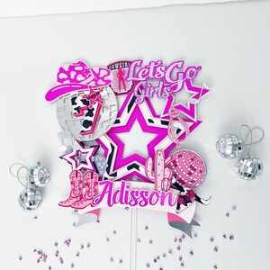 Disco Cowgirl Cake Topper,space Cowgirl,disco Cowgirl Birthday,howdy ...
