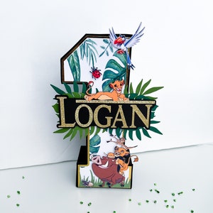 3D Number Lion King,lion King Number,lion King Birthday,lion King Party ...