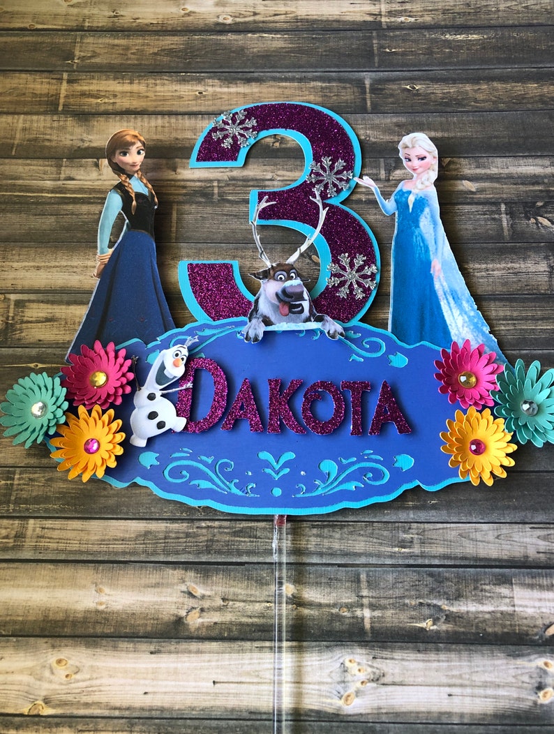 Frozen Cake Topper Anna and Elsa Party Decorprincess Elsa | Etsy