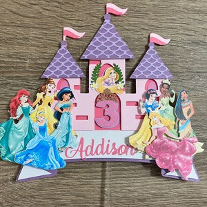 Disney Princess Cake Topper, Personalized Cake Topper,disney Princesses ...