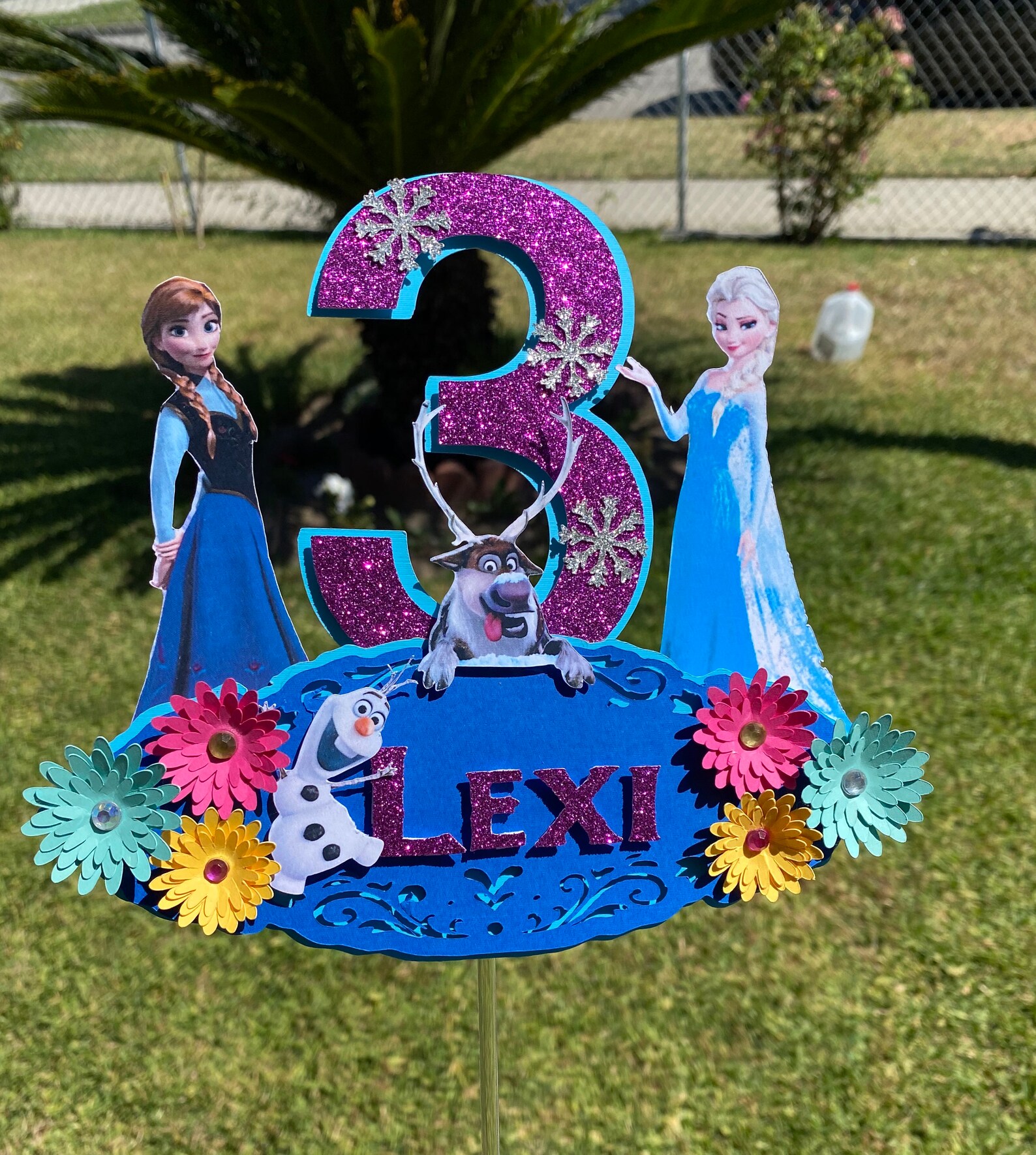 Frozen Cake Topper Anna and Elsa Party Decorprincess Elsa | Etsy