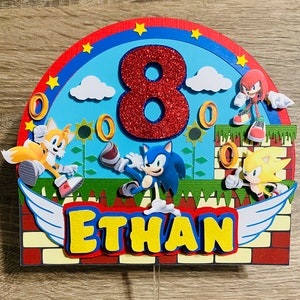 Sonic the Hedgehog Cake Topper,sonic Birthday Cake Topper,sonic Party ...