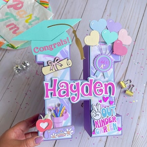 Kindergarten Graduation Letter 3D, Pre-k Graduation, Kinder Grad,party ...