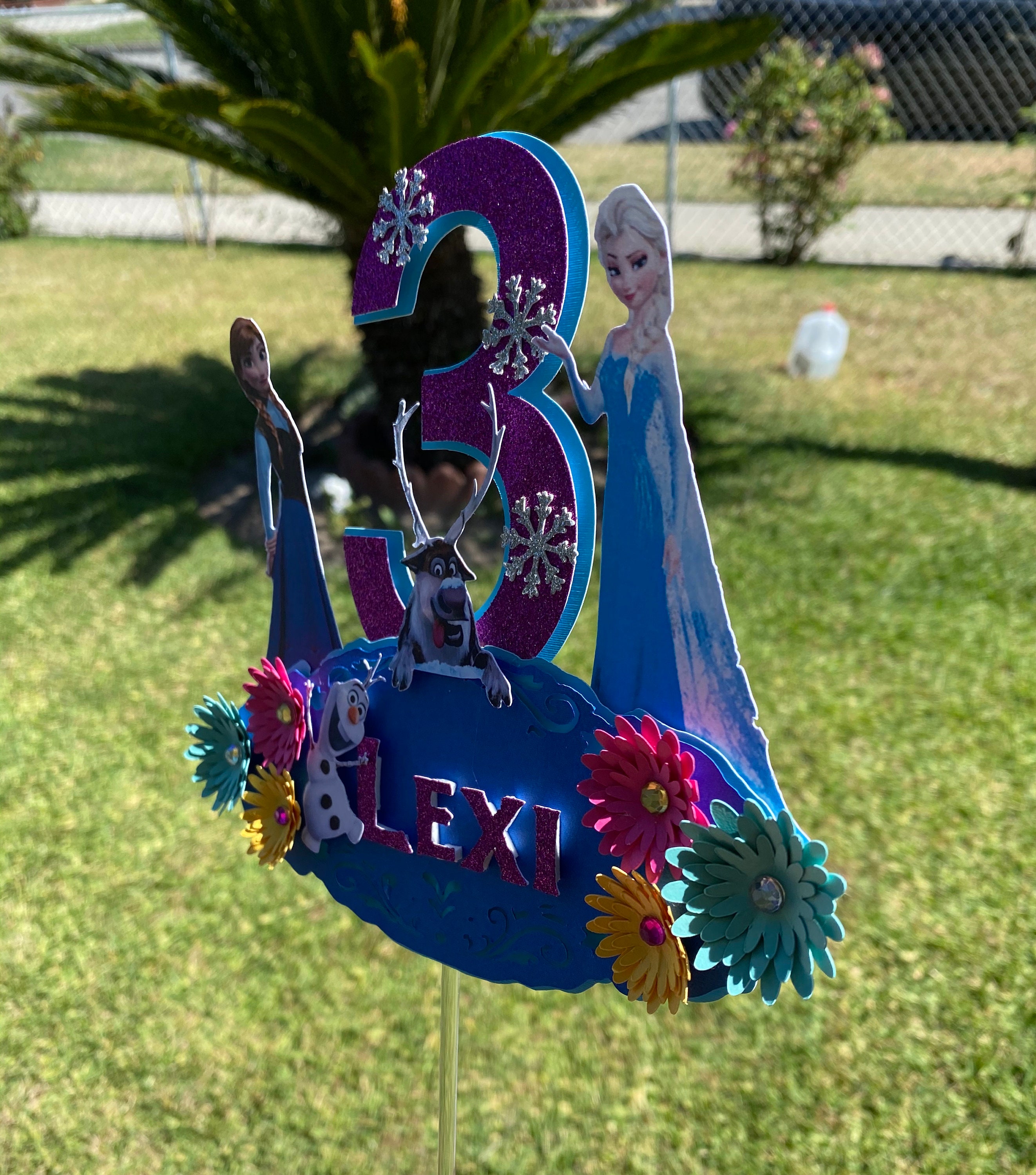 Frozen Cake Topper Anna and Elsa Party Decorprincess Elsa - Etsy