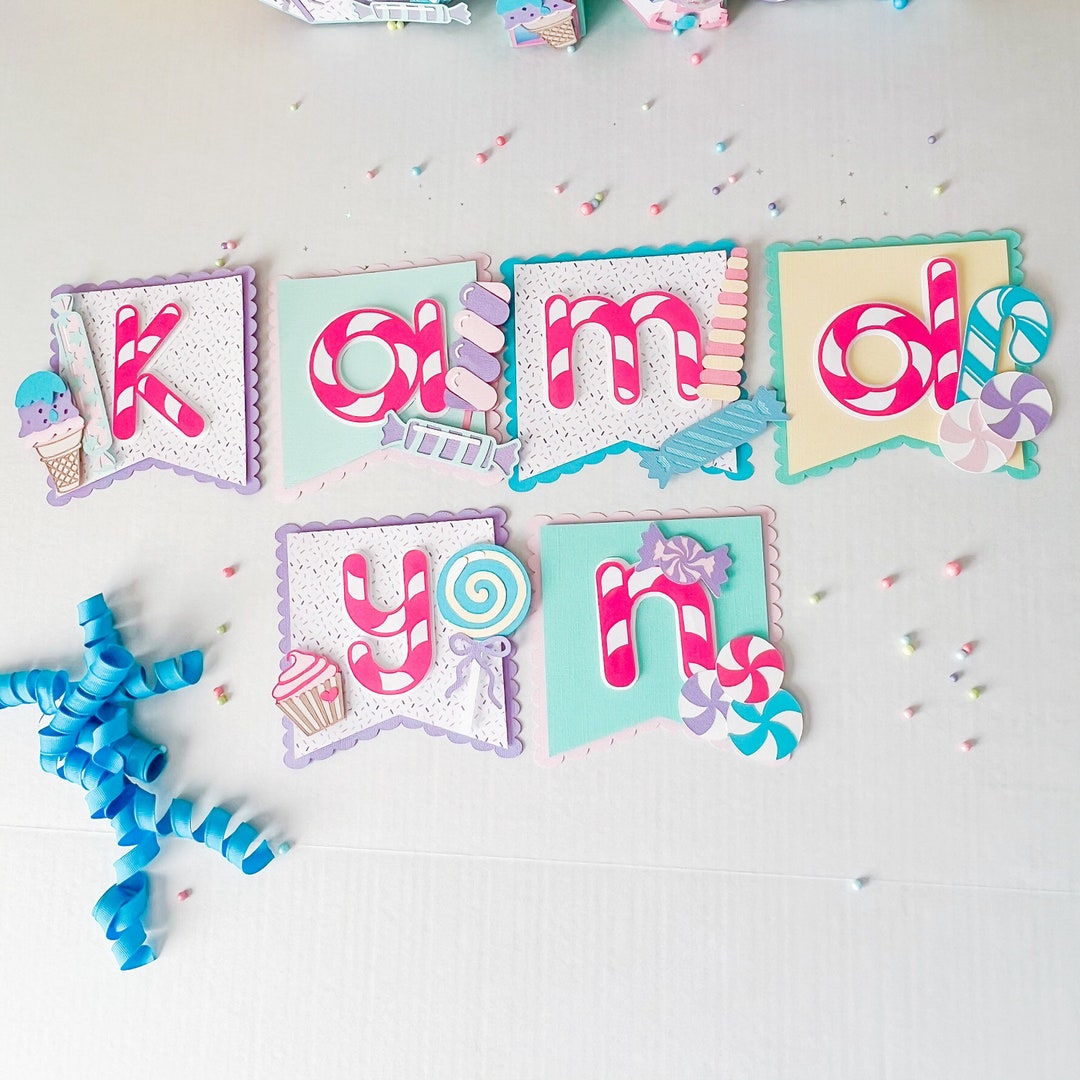 Candyland Banner Decoration, Candyland Birthday Banner, Personalized ...