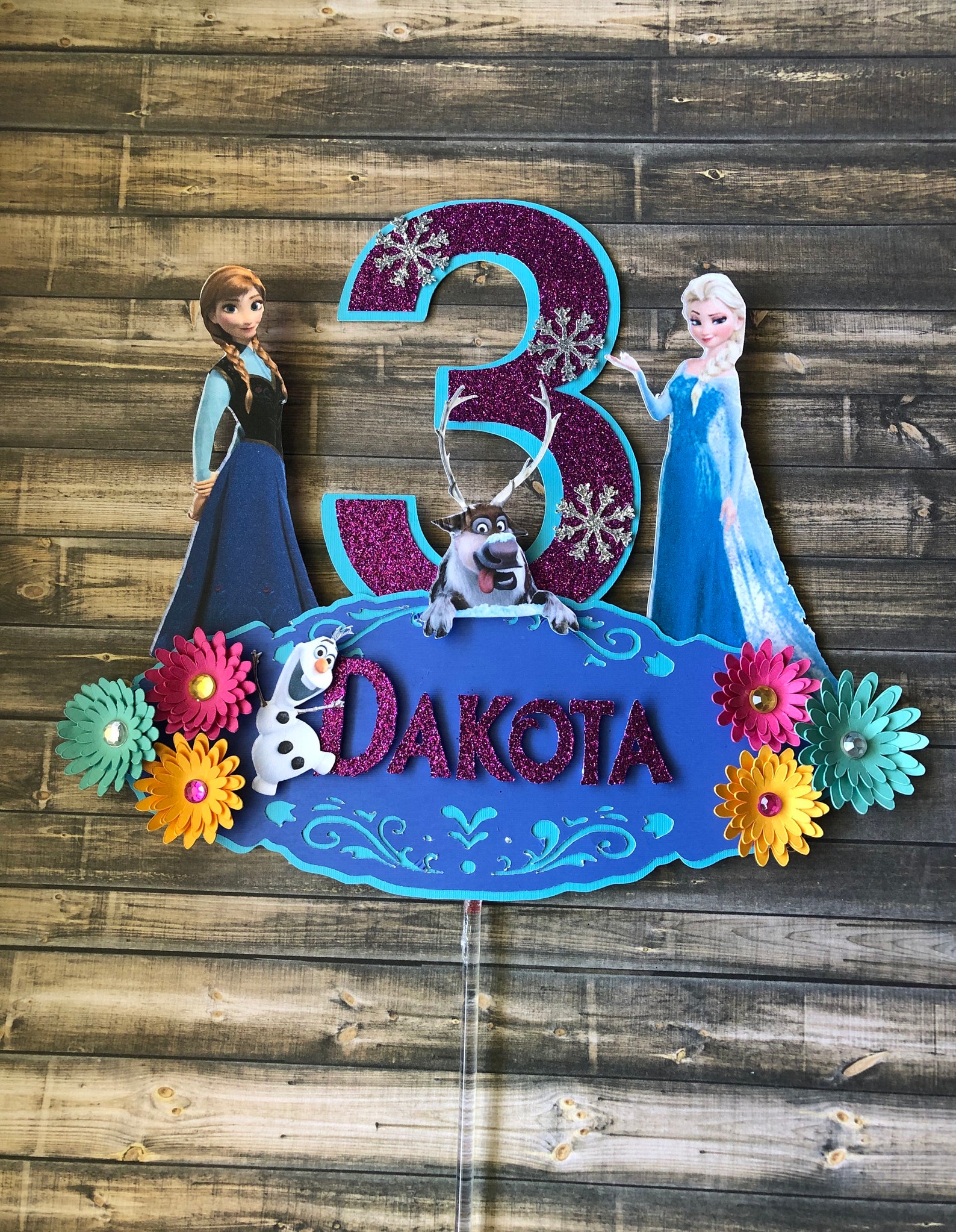 Frozen Cake Topper Anna and Elsa Party Decorprincess Elsa | Etsy