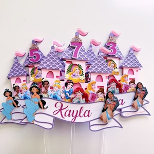 Disney Princess Cake Topper, Personalized Cake Topper,disney Princesses ...