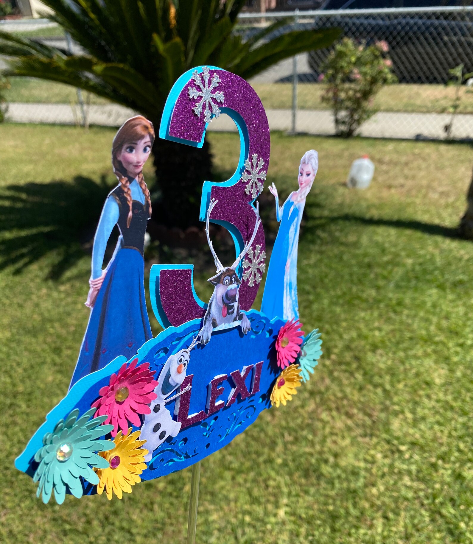 Frozen Cake Topper Anna and Elsa Party Decorprincess Elsa | Etsy