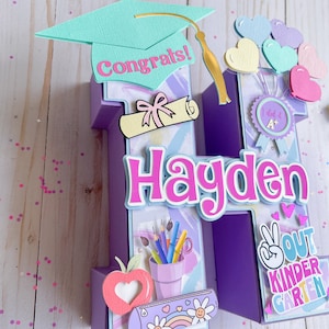 Kindergarten Graduation Letter 3D, Pre-k Graduation, Kinder Grad,party ...
