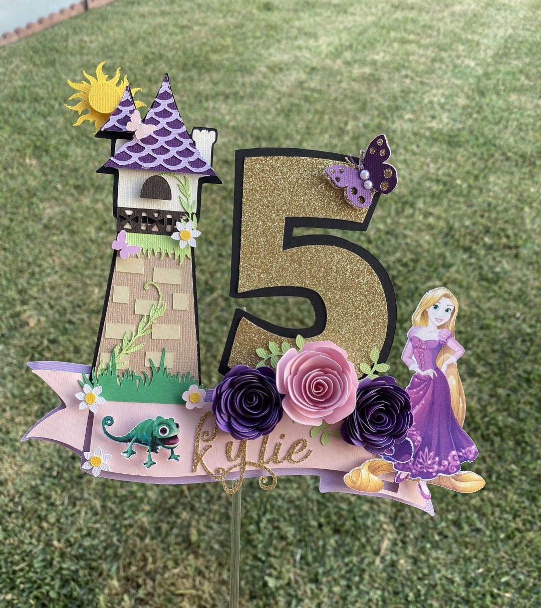 Tangled Cake Topper, Rapunzel Cake Topper,rapunzel Personalized Cake ...