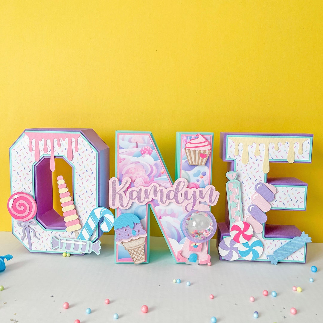Candyland 3D Letter: Custom Birthday Party Decoration - Etsy