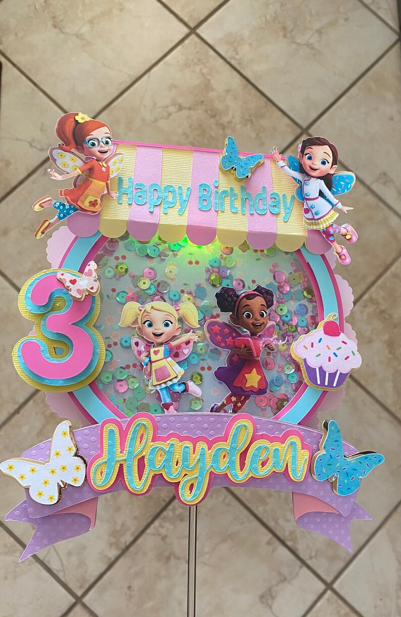 Butterbean's Cafe Cake Topper: Personalized Birthday Party Decoration ...