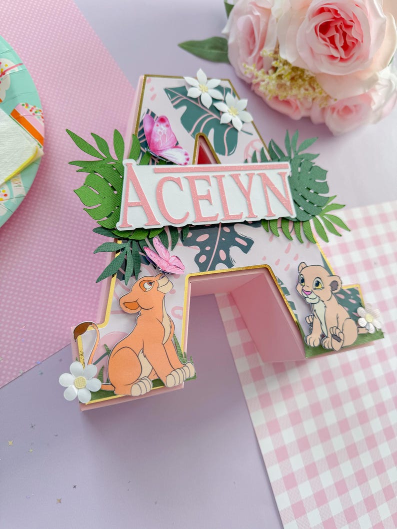 Lion King 3D Letter: Nala Safari Birthday Party Decor - Etsy