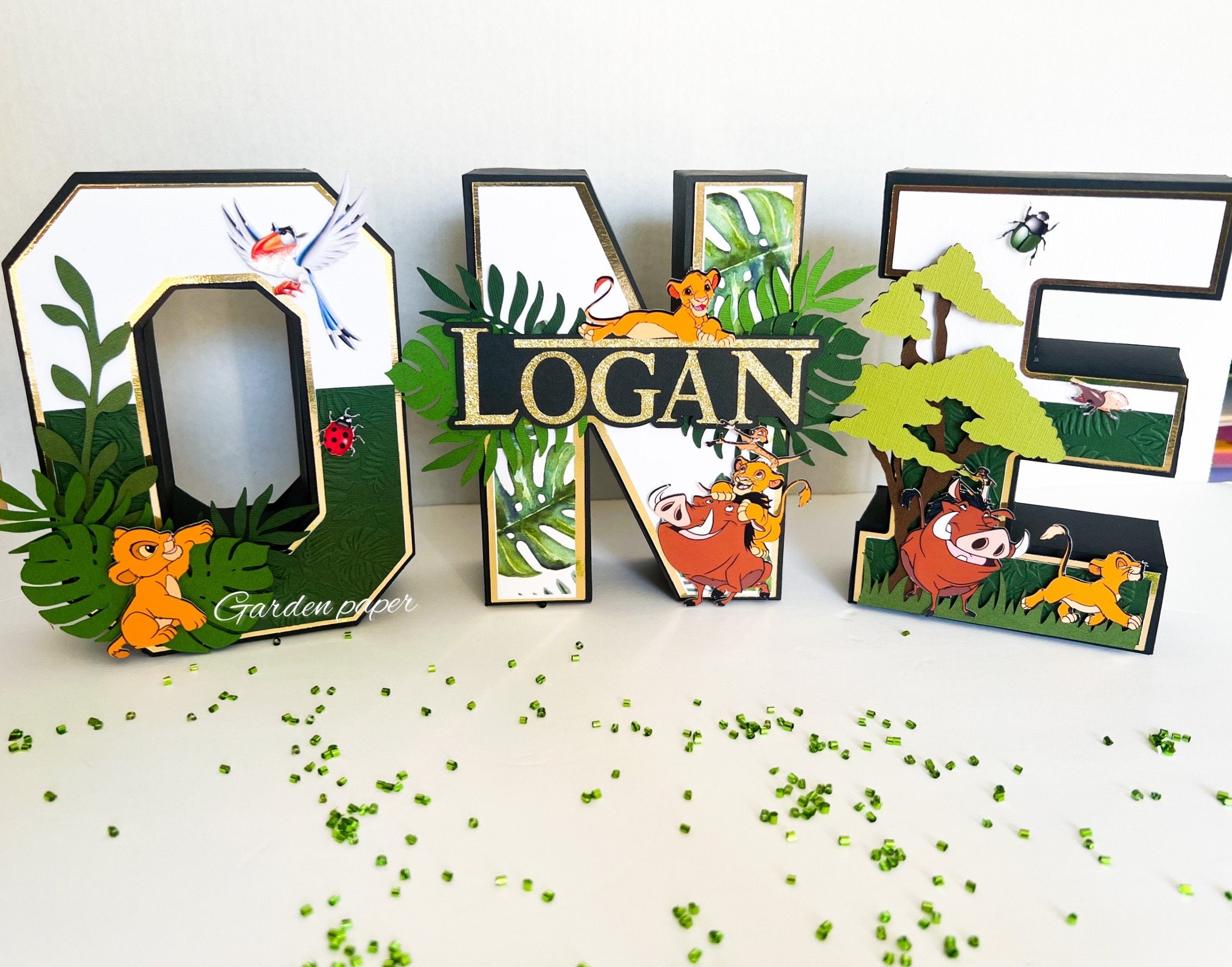 3d Letters Lion Kinglion King Letterslion King Birthdaylion - Etsy