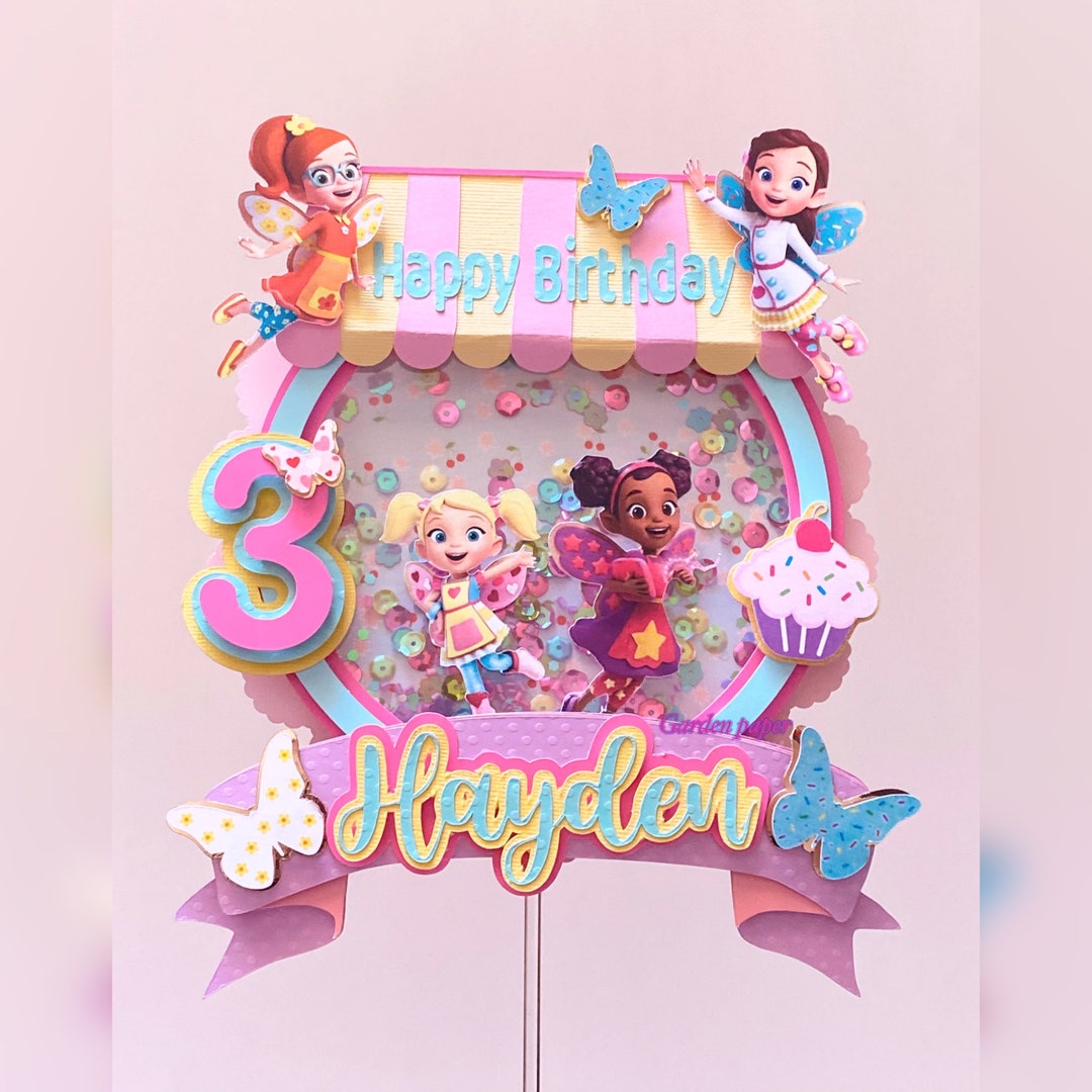 Butterbean's Cafe Cake Topper: Personalized Birthday Party Decoration ...