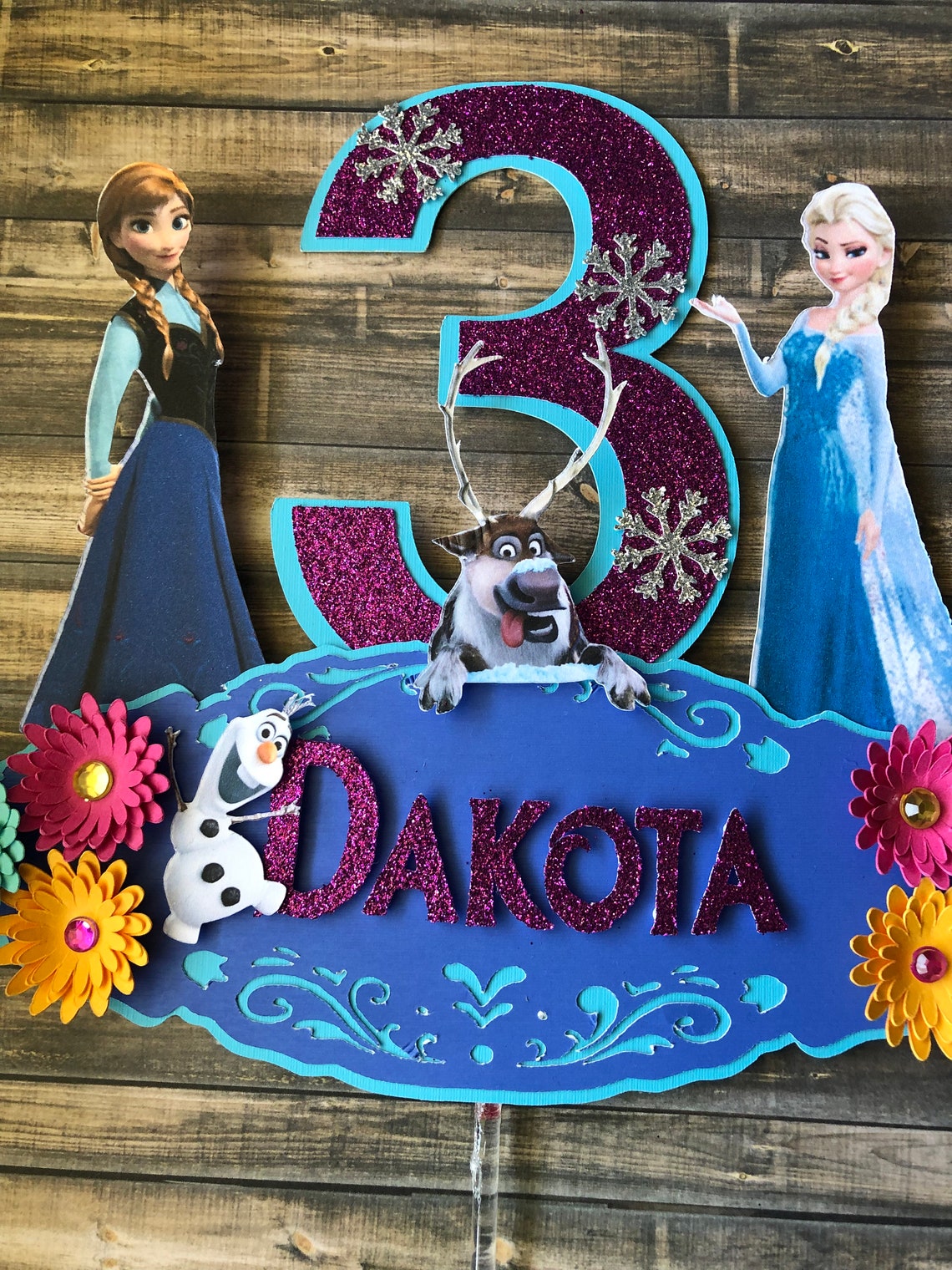 Frozen Cake Topper Anna and Elsa Party Decorprincess Elsa | Etsy