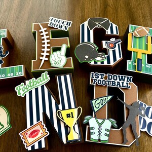 Football 3D Letter: Sport Birthday Party Decoration - Etsy