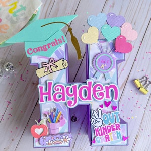 Kindergarten Graduation Letter 3D, Pre-k Graduation, Kinder Grad,party ...