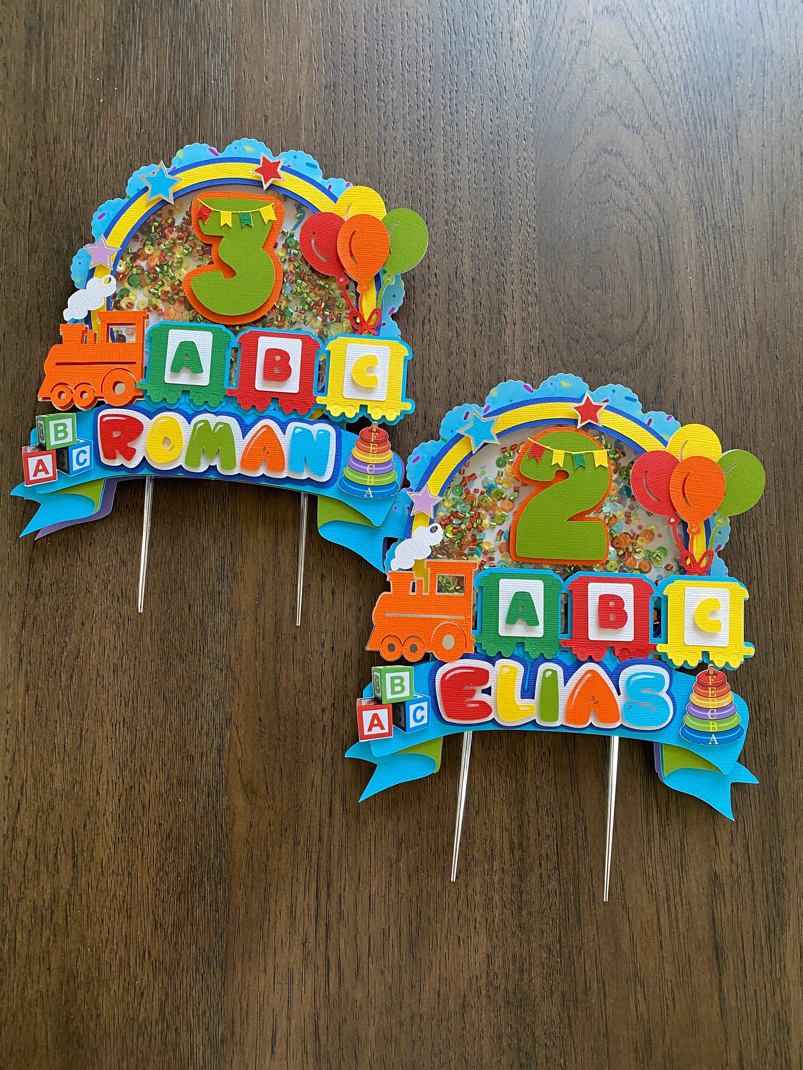 Alphabet Cake Topper Alphabet Shaker Cake Topper Alphabet - Etsy