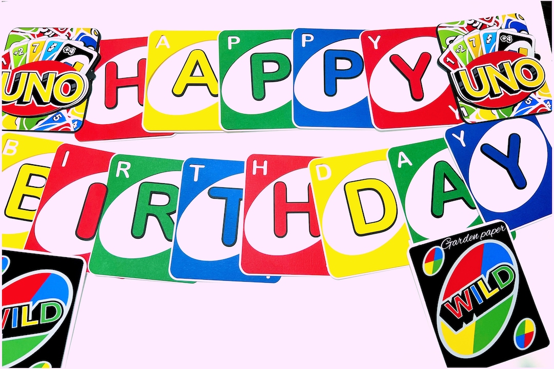 Uno Personalized, UNO Banner Happy Birthday,uno First Birthday,uno ...