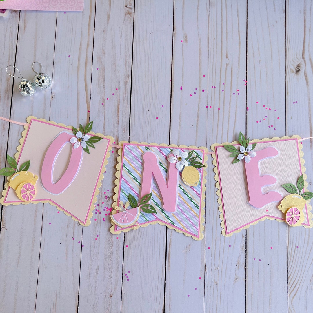 Pink Lemonade High Chair Banner,lemonade Party,pink Lemonade 1st ...