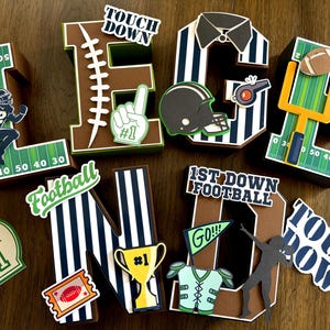 Football 3D Letter: Sport Birthday Party Decoration - Etsy
