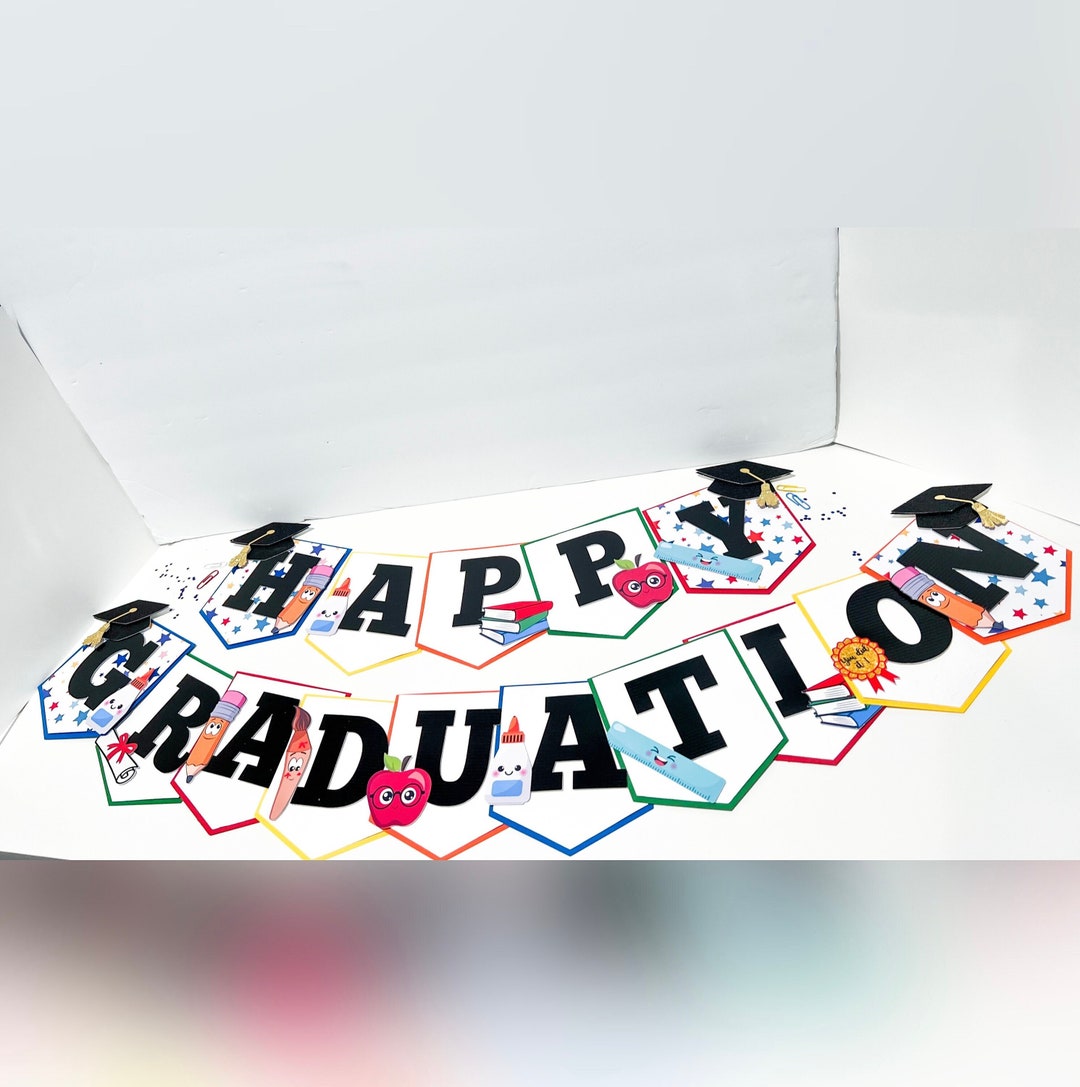 Happy Graduation Banner,kindergarten Graduation,graduation Party ...