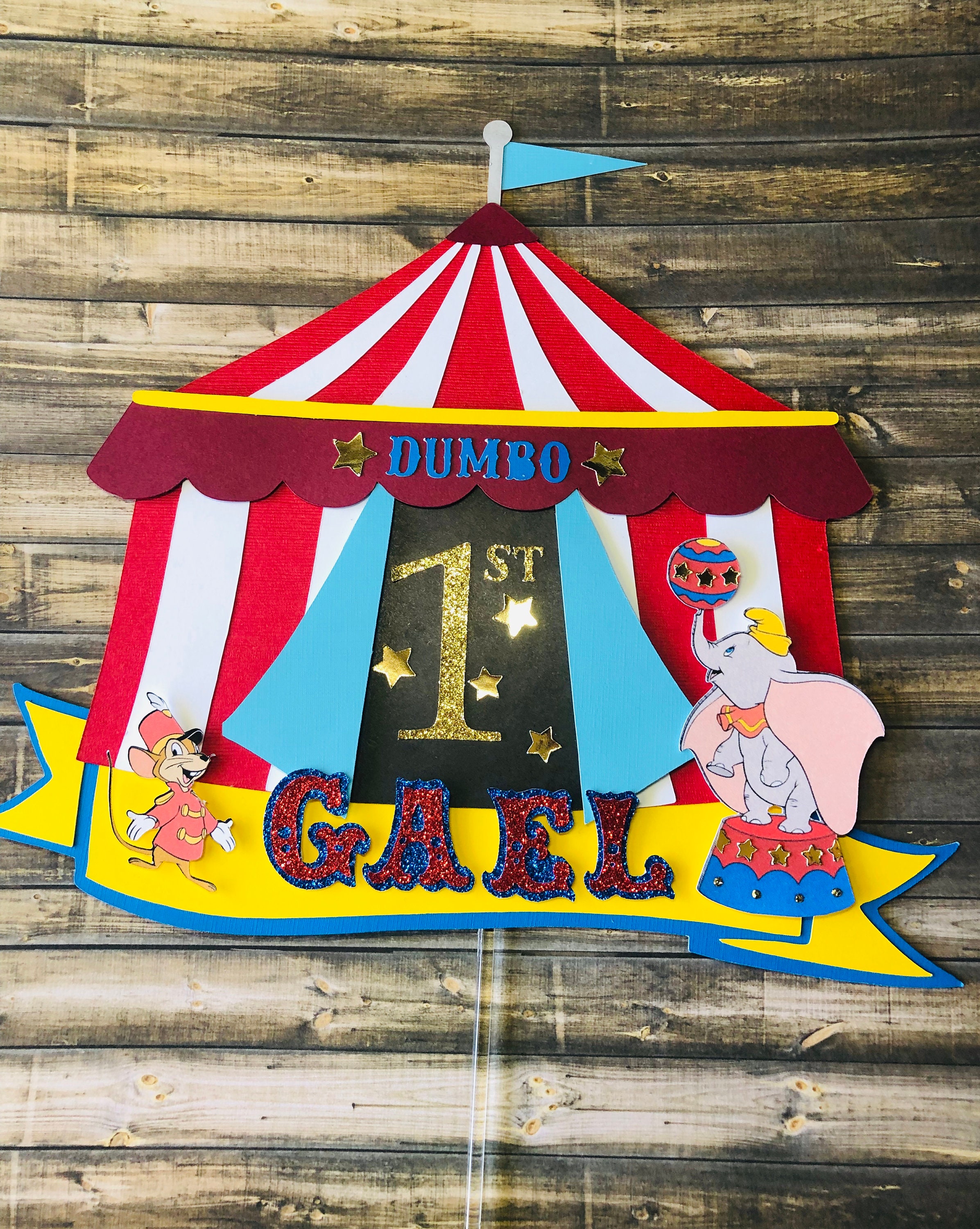 Dumbo Cake Topper Dumbo Baby Showercircus First | Etsy