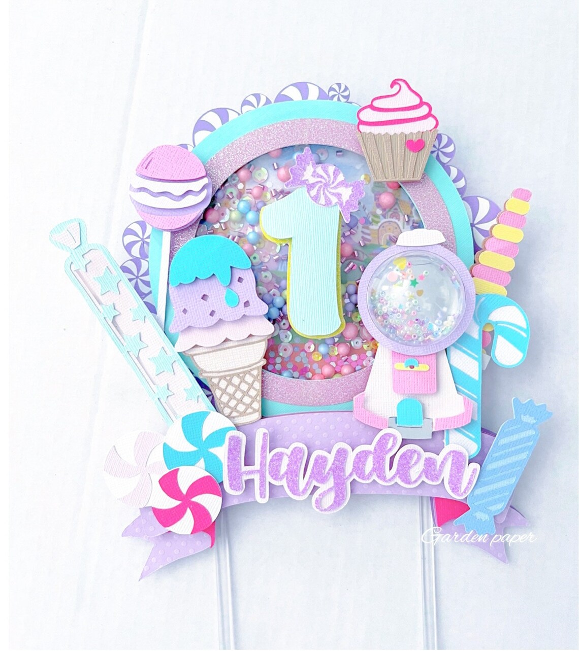 Candy Land Cake Toppershaker Candy Topperice Cream Party - Etsy