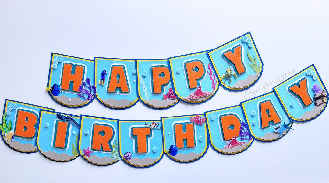 Personalized Finding Nemo Banner, Finding Nemo Happy Birthday,finding ...