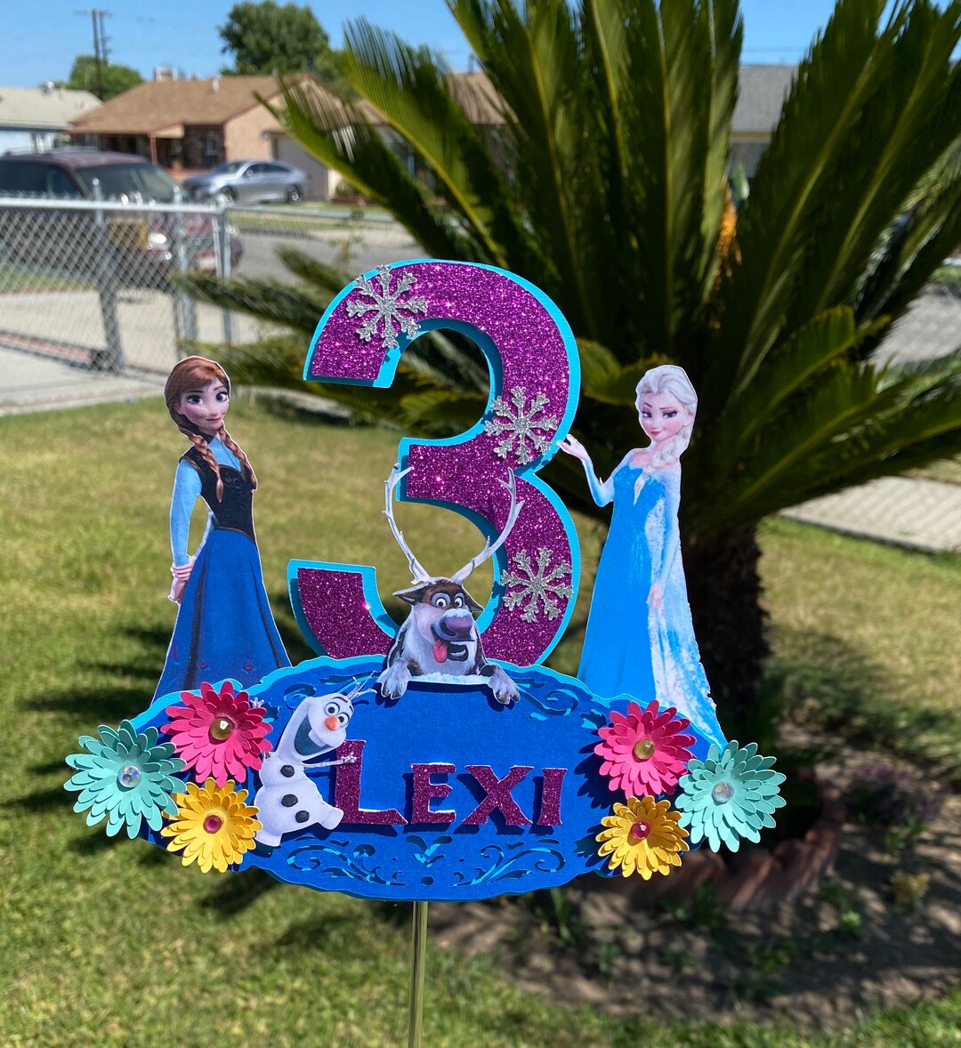 Frozen Cake Topper, Anna and Elsa Party Decor,princess Elsa Cake Topper ...